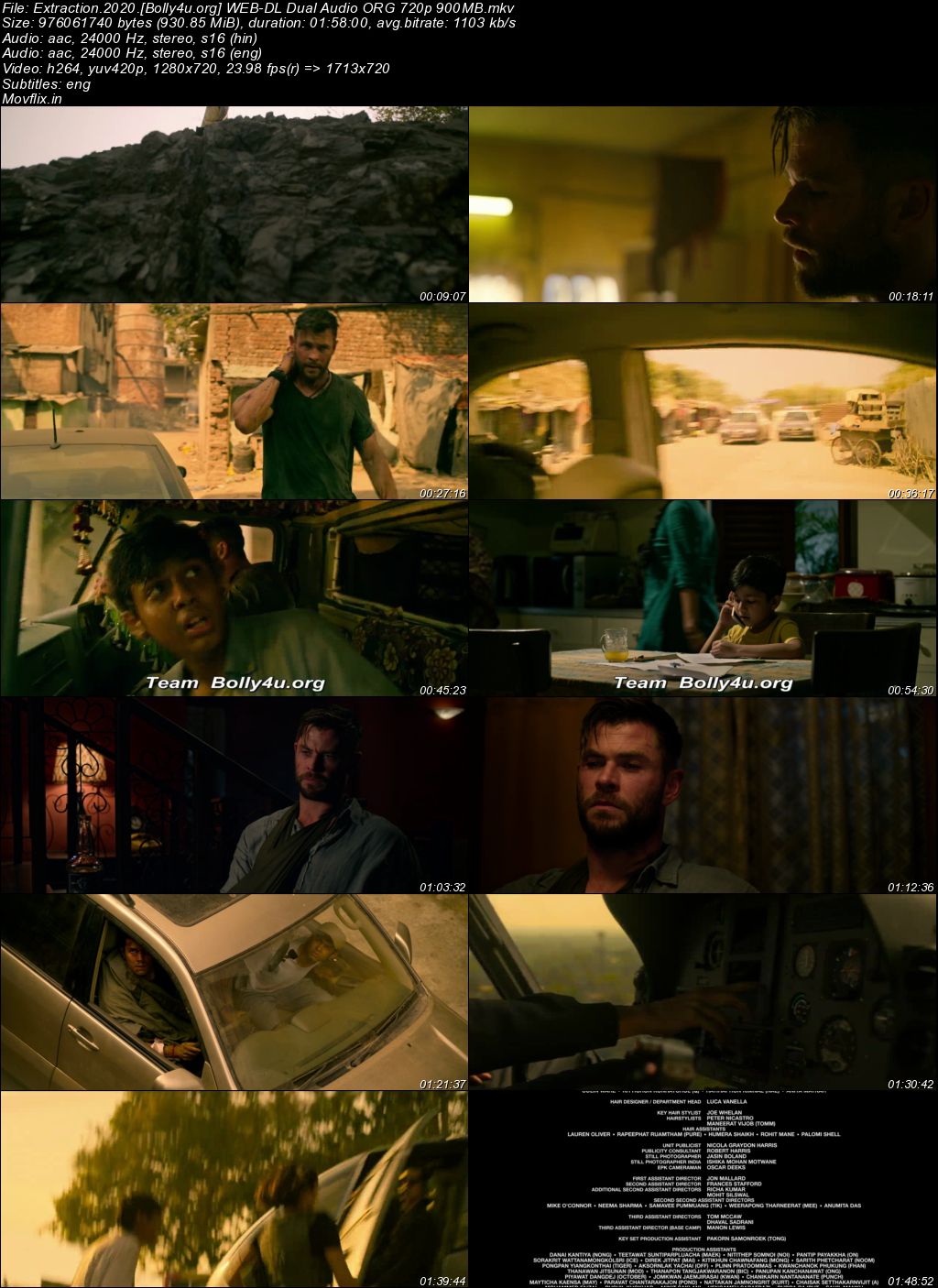 Extraction 2020 WEB-DL Hindi Dual Audio ORG Full Movie Download 1080p ...